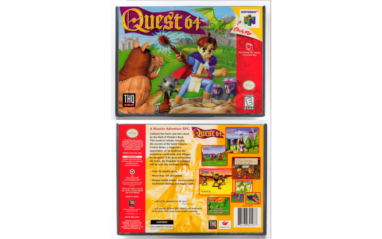Gaming Relics - Nintendo 64 - Retail Style - Quest 64