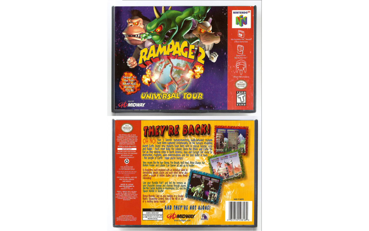 Gaming Relics - Nintendo 64 - Rampage 2: Universal Tour