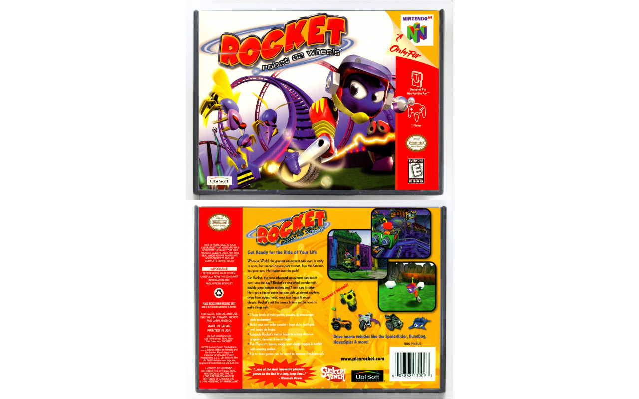 Gaming Relics - Nintendo 64 - Retail Style - Rocket: Robot on Wheels