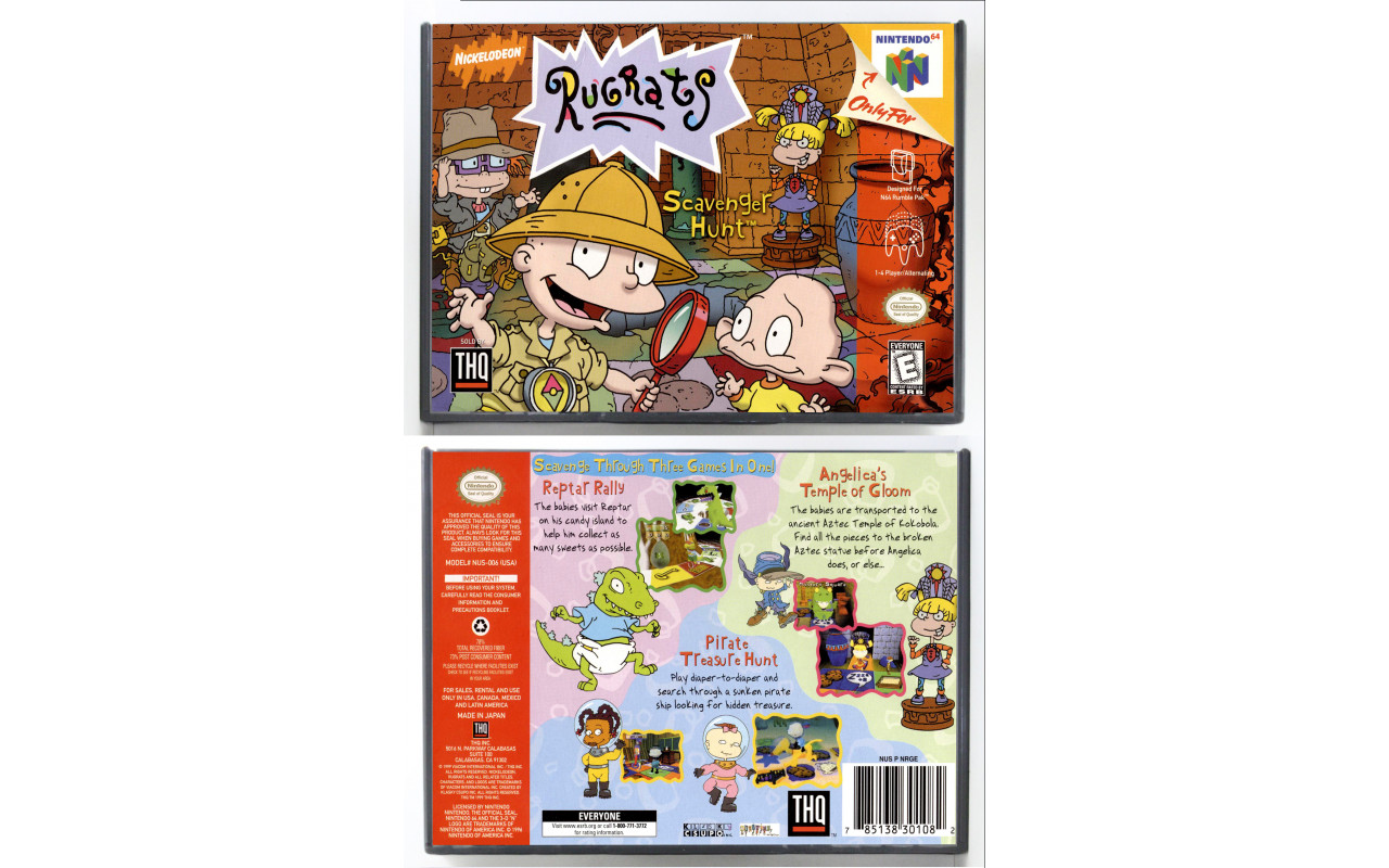 Gaming Relics - Nintendo 64 - Retail Style - Rugrats: Scavenger Hunt
