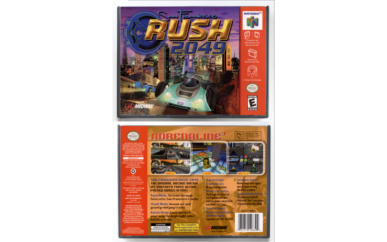 Gaming Relics - Nintendo 64 - Retail Style - San Francisco Rush 2049