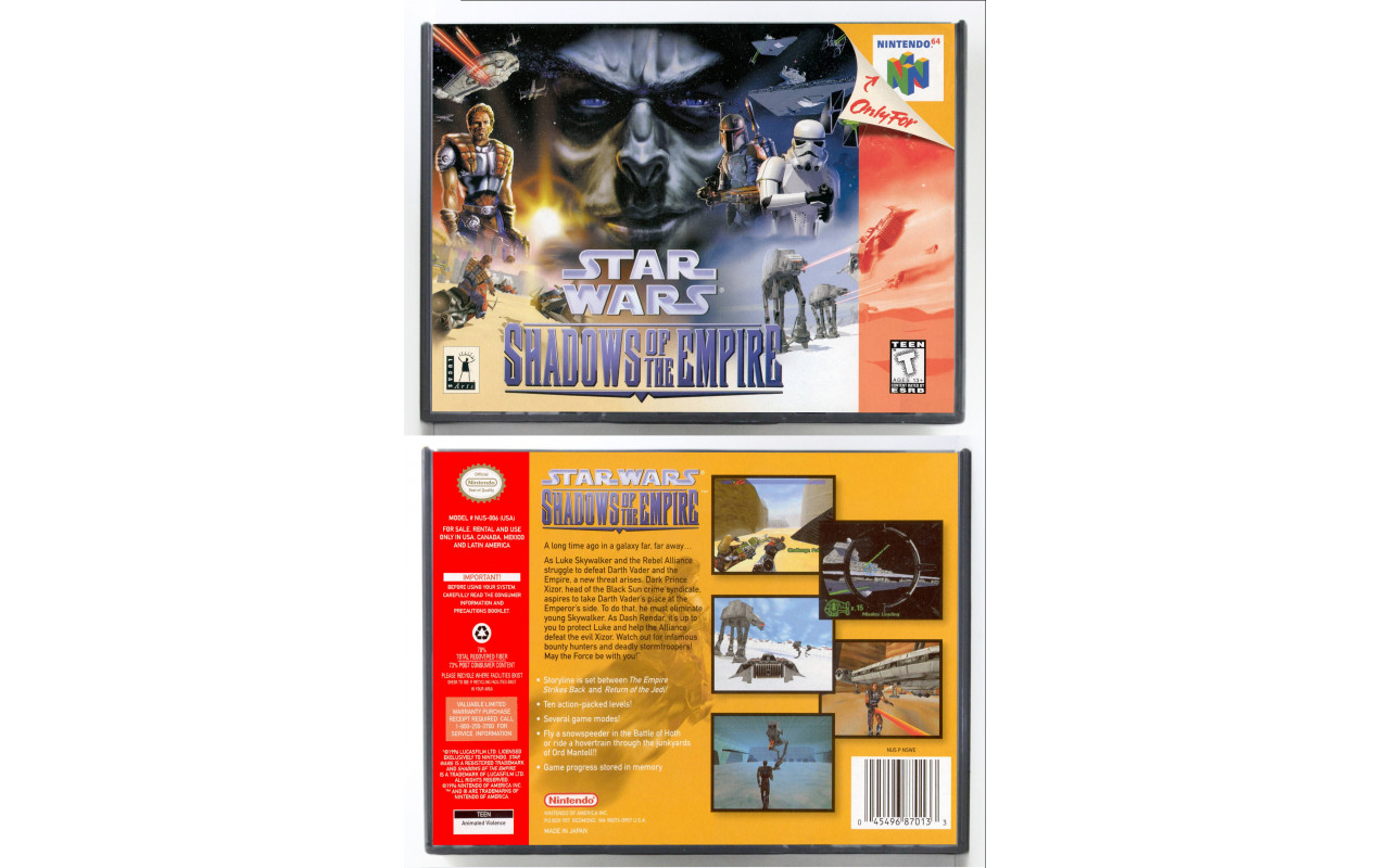 Gaming Relics - Nintendo 64 - Retail Style - Star Wars: Shadows of the ...