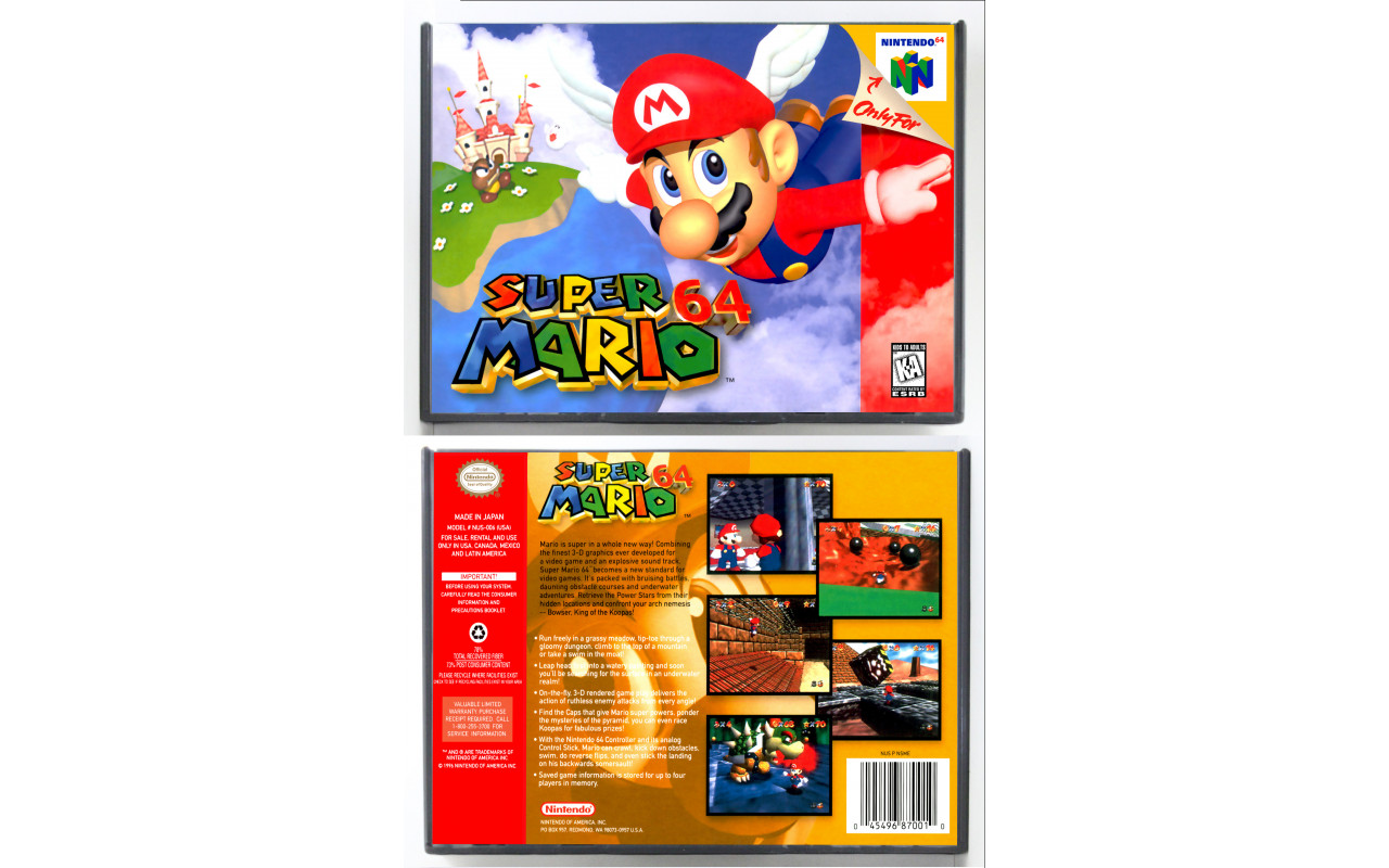Gaming Relics - Nintendo 64 - Retail Style - Super Mario 64