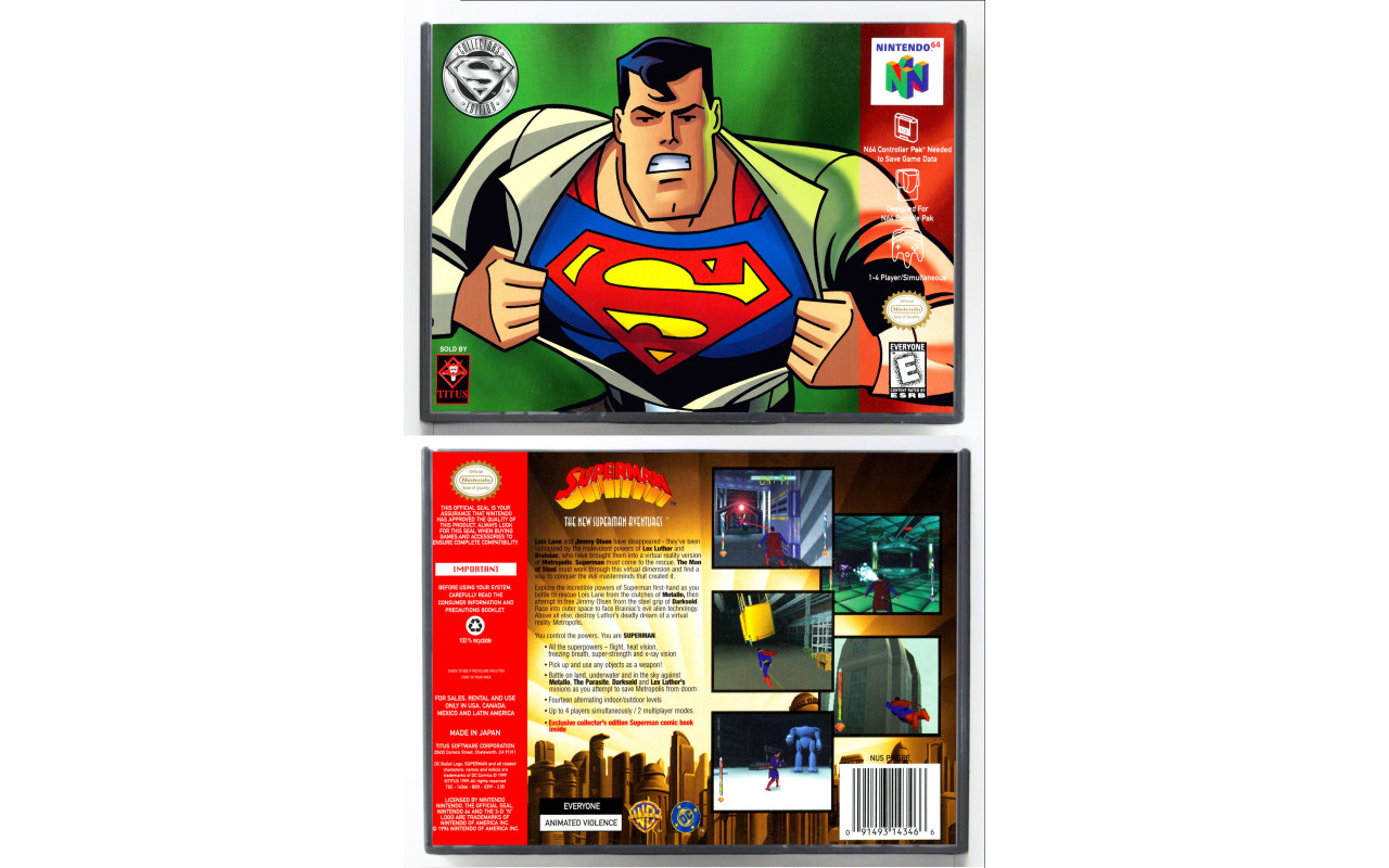 Gaming Relics - Super Nintendo - Superman 64: The New Superman Adventures