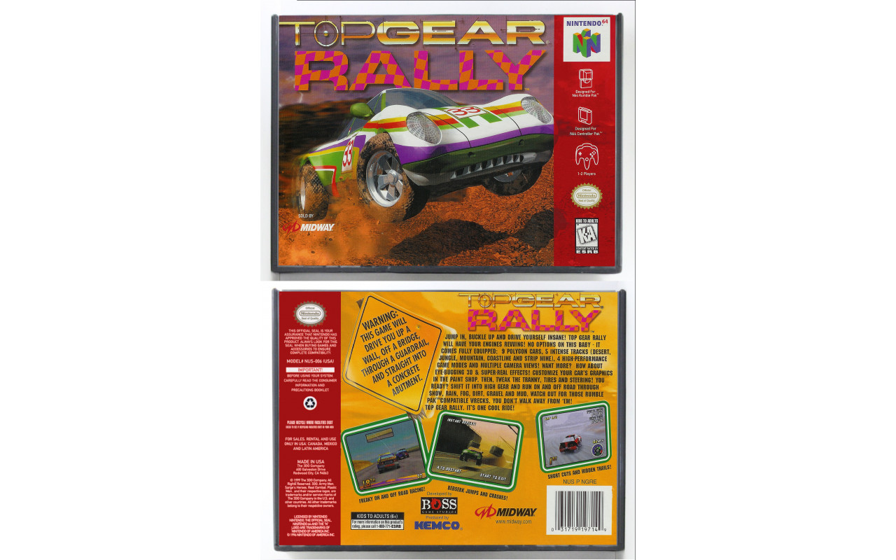 Gaming Relics - Nintendo 64 - Retail Style - Top Gear Rally