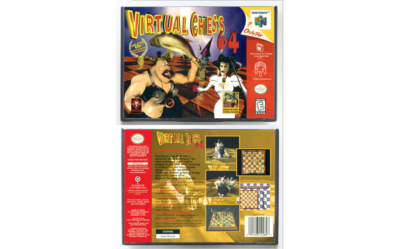 Gaming Relics - Nintendo 64 - Retail Style - Virtual Chess 64