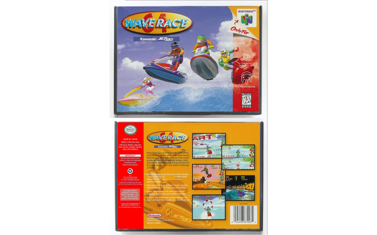 Gaming Relics - Nintendo 64 - Retail Style - Wave Race 64