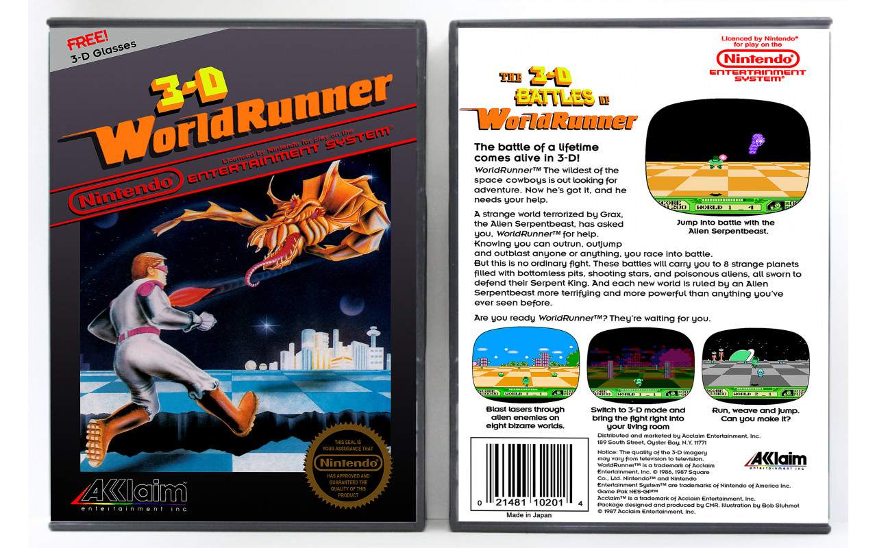 Gaming Relics - Nintendo NES - 3-D Worldrunner