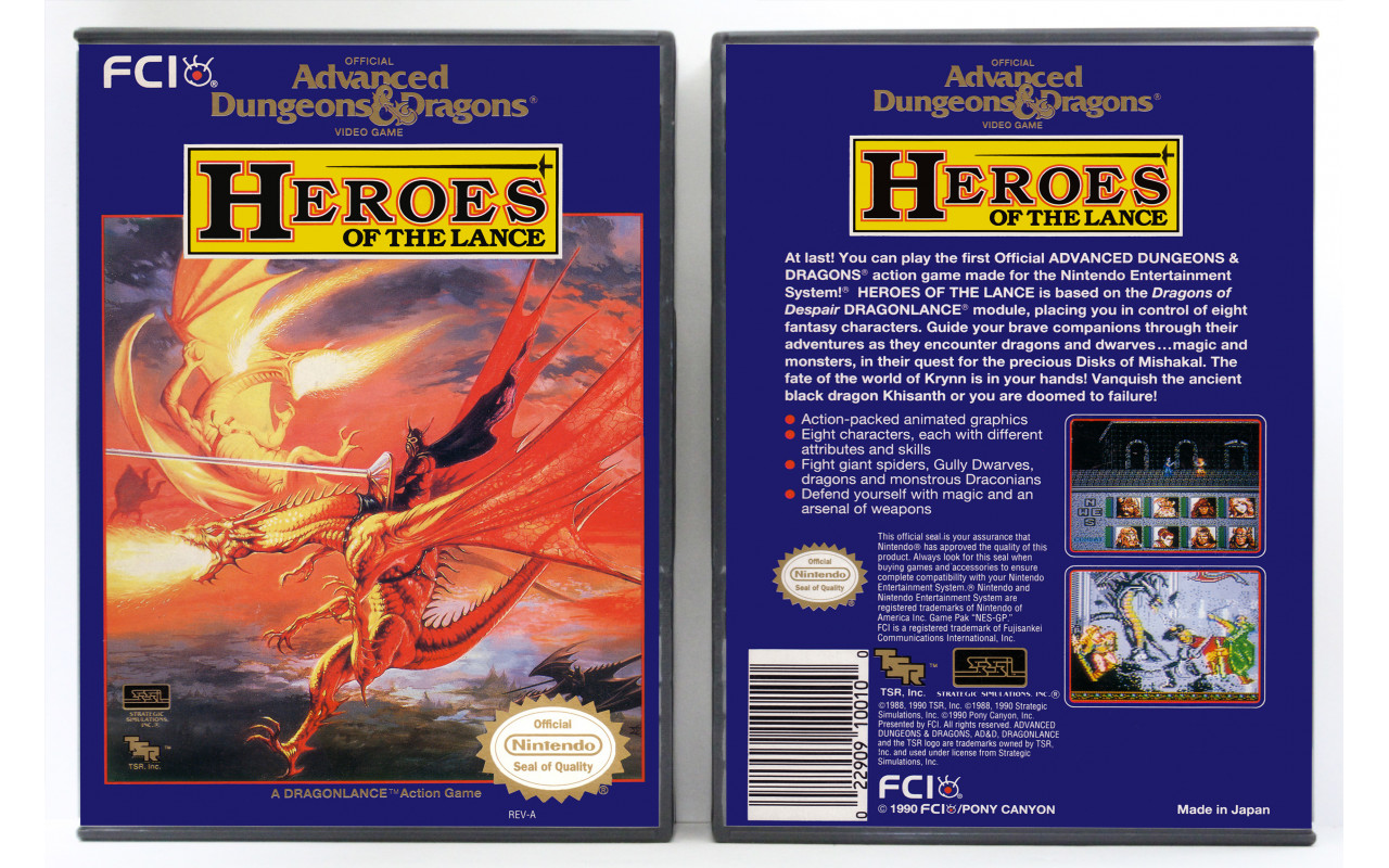 Gaming Relics - Nintendo NES - AD&D Heroes of the Lance