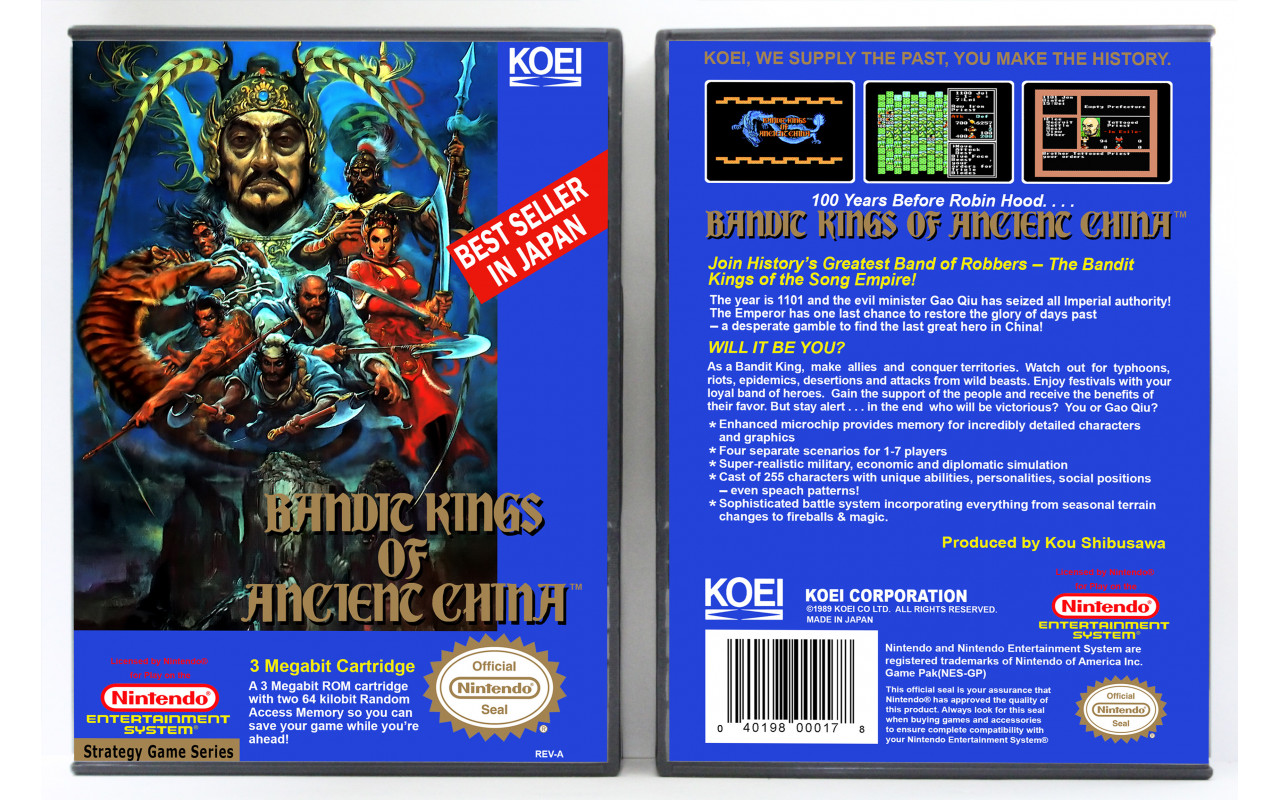 Gaming Relics - Nintendo NES - Bandit Kings of Ancient China