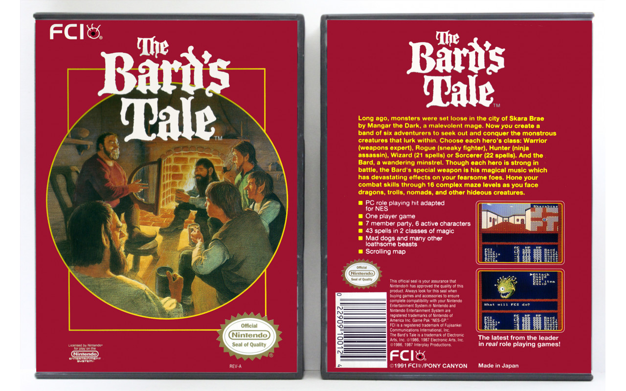 Gaming Relics - Nintendo NES - Bard's Tale, The