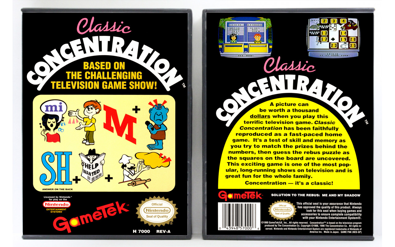 Gaming Relics - Nintendo NES - Classic Concentration