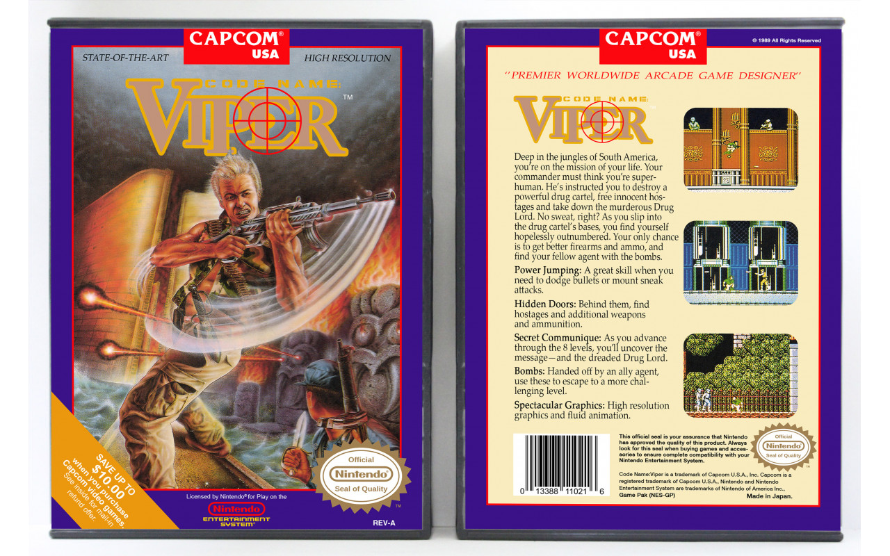 Gaming Relics - Nintendo NES - Code Name: Viper