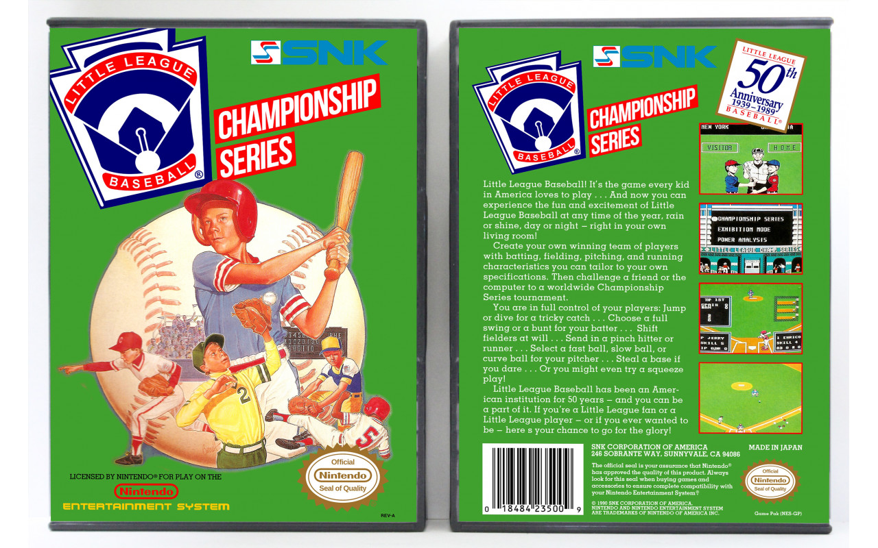 Gaming Relics - Nintendo NES - Little League Baseball Championship Series