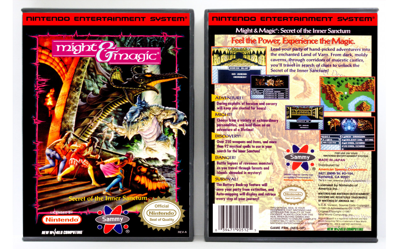 Gaming Relics - Nintendo NES - Might & Magic: Secret of the Inner Sanctum