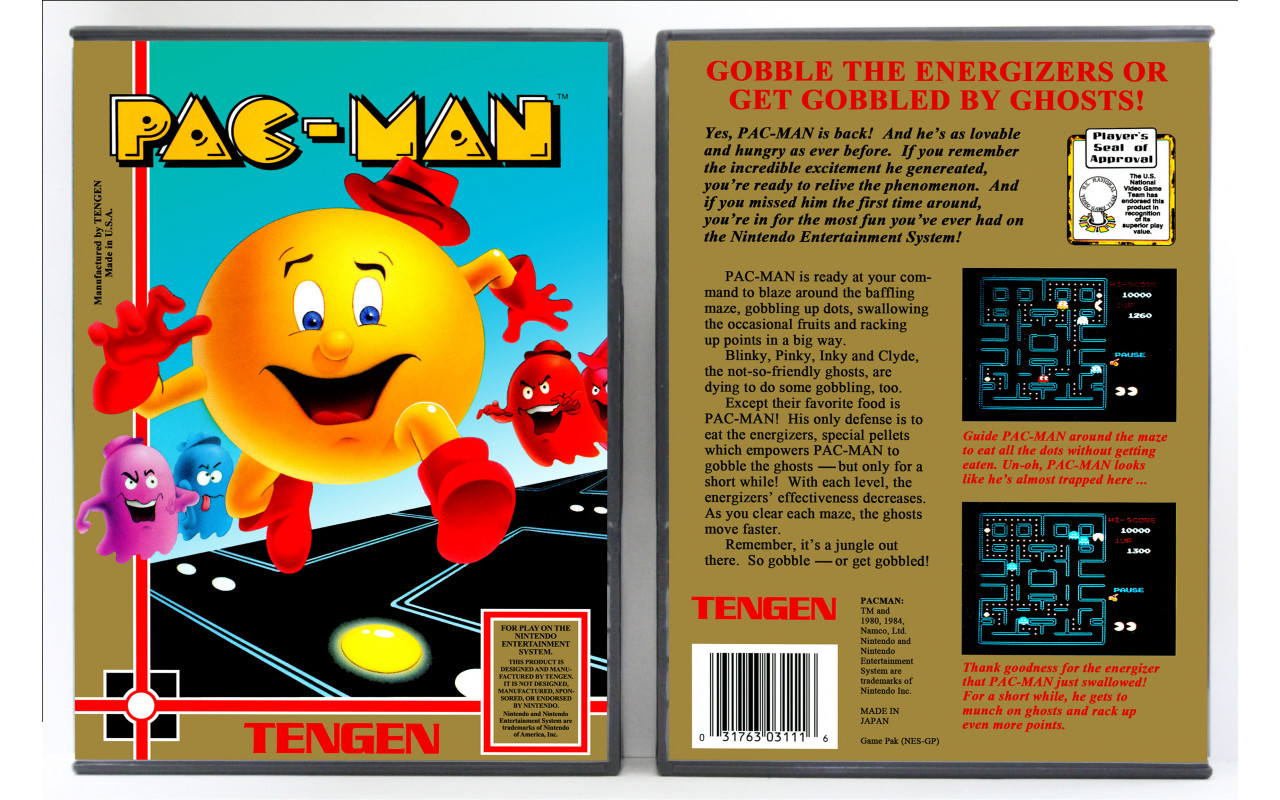 Gaming Relics - Nintendo NES - Pac-Man (Tengen, Gold Box)