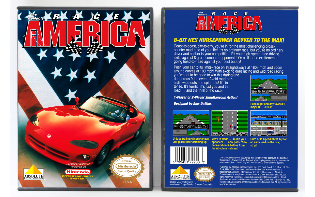 Gaming Relics - Nintendo NES - Race America