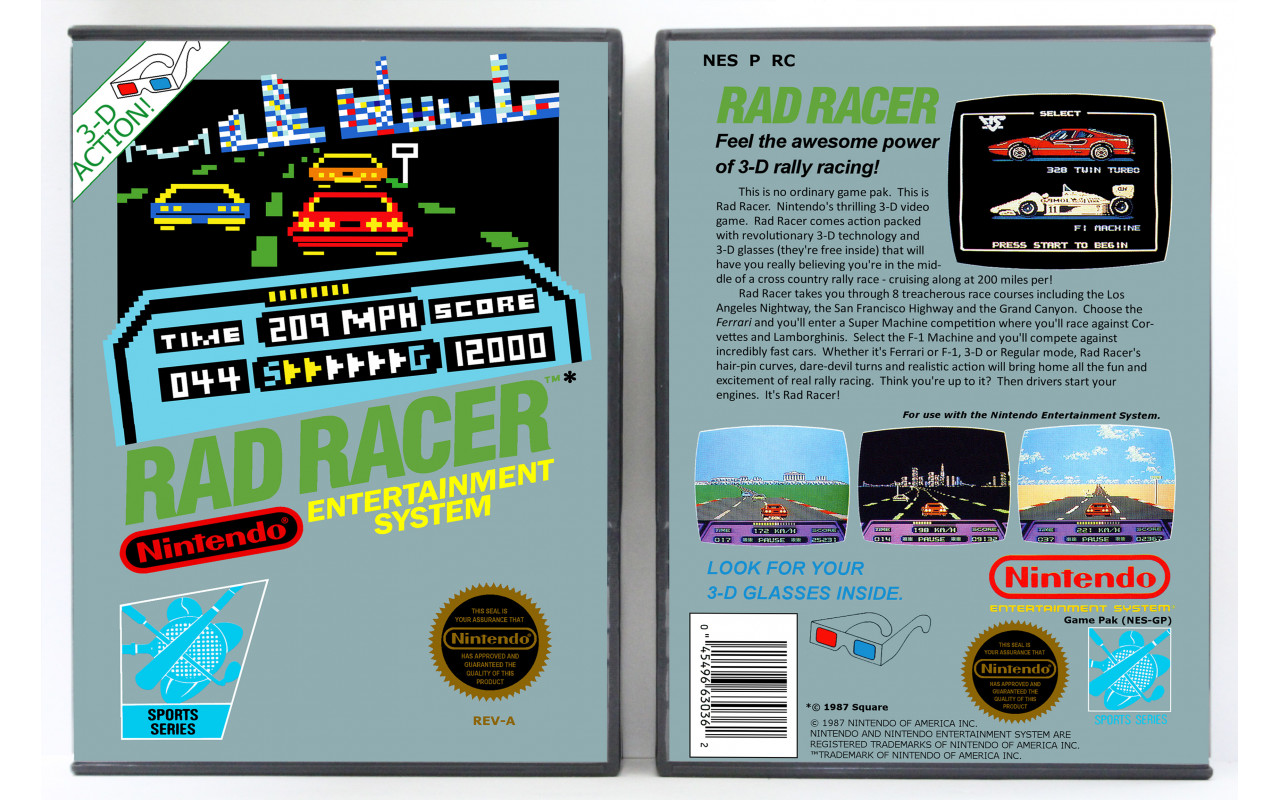 Gaming Relics - Nintendo NES - Rad Racer