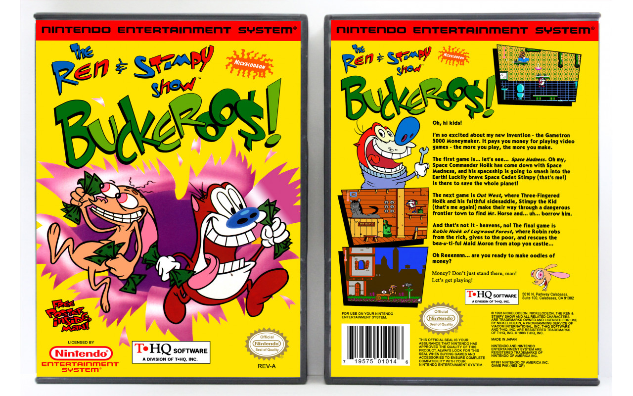 Gaming Relics - Nintendo NES - Ren & Stimpy Show, The: Buckeroos!