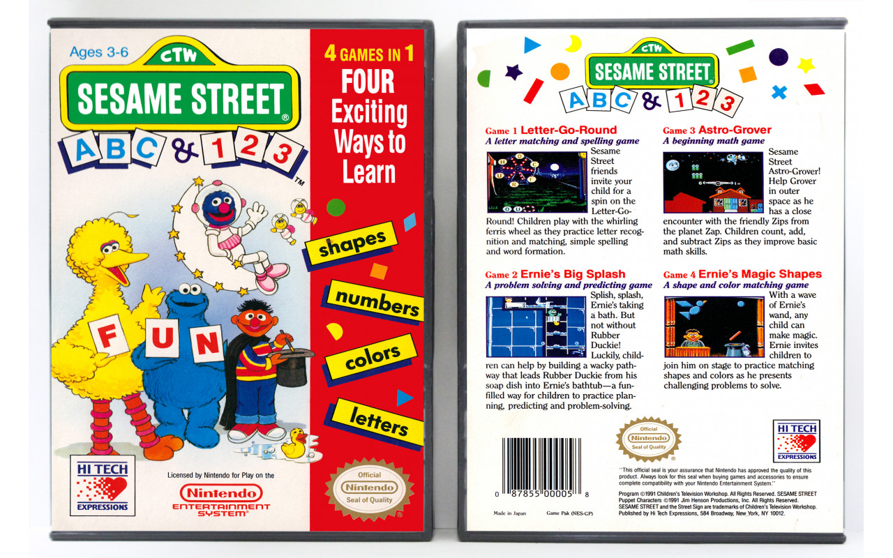 Gaming Relics - Nintendo NES - Sesame Street: ABC & 123