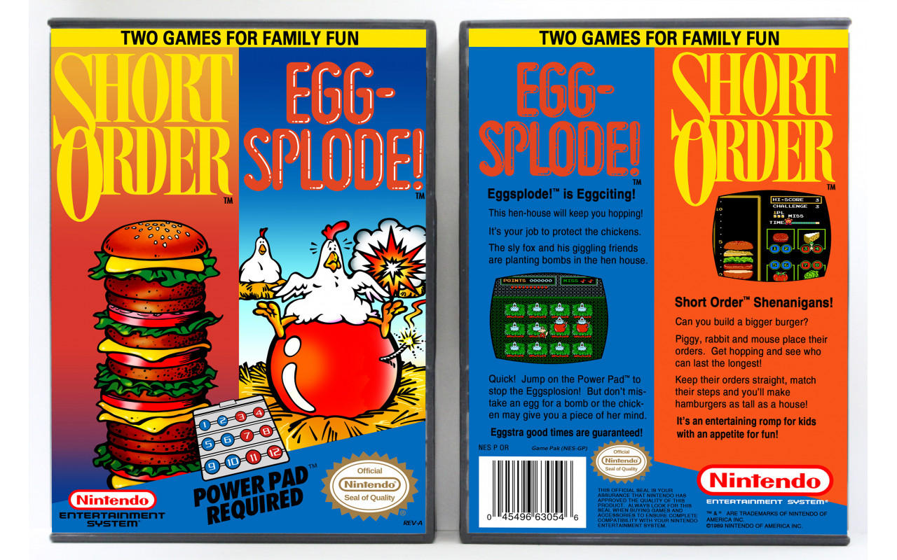 Gaming Relics - Nintendo NES - Short Order / Egg-Splode