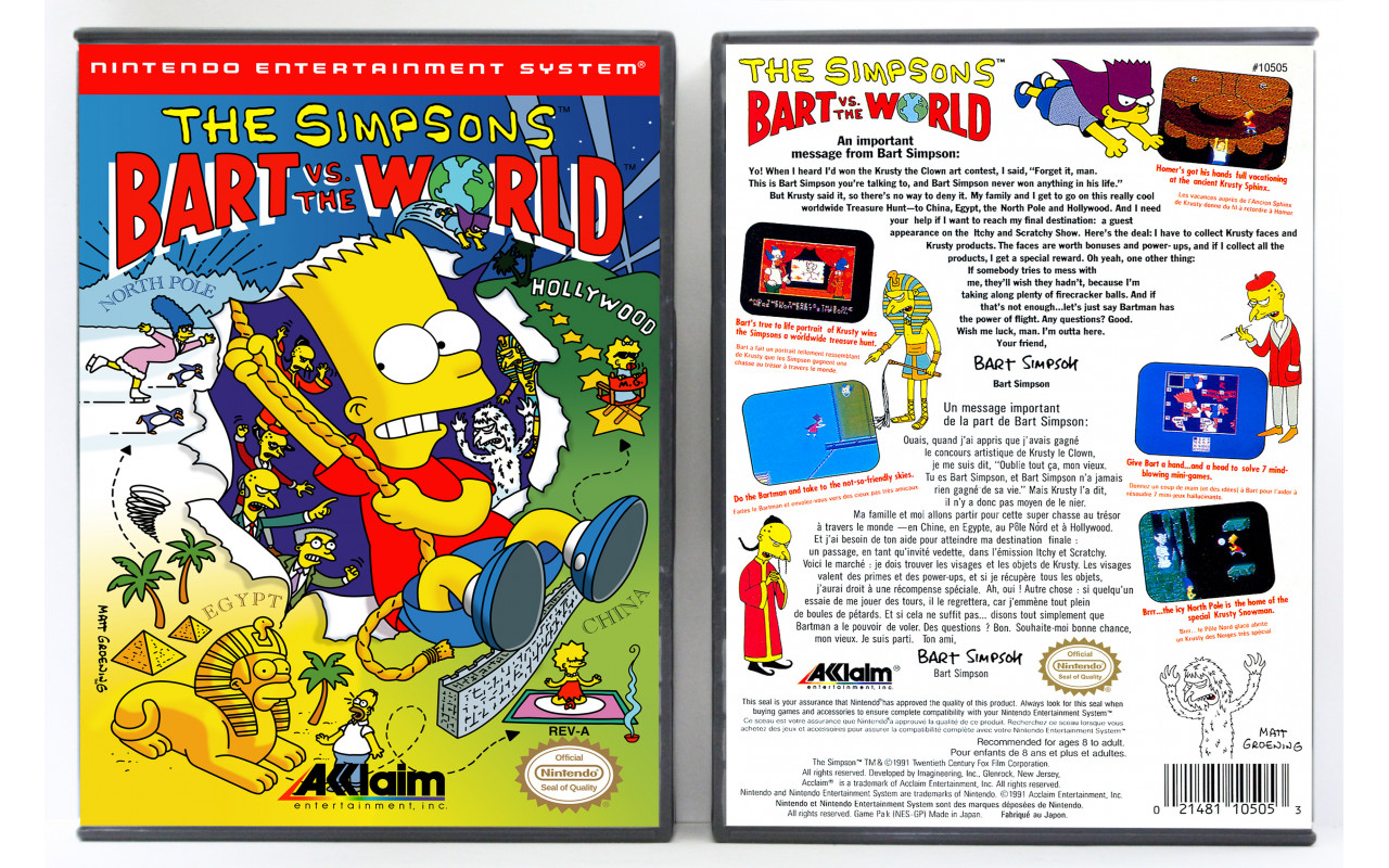 Gaming Relics - Nintendo NES - Simpsons, The: Bart vs the World
