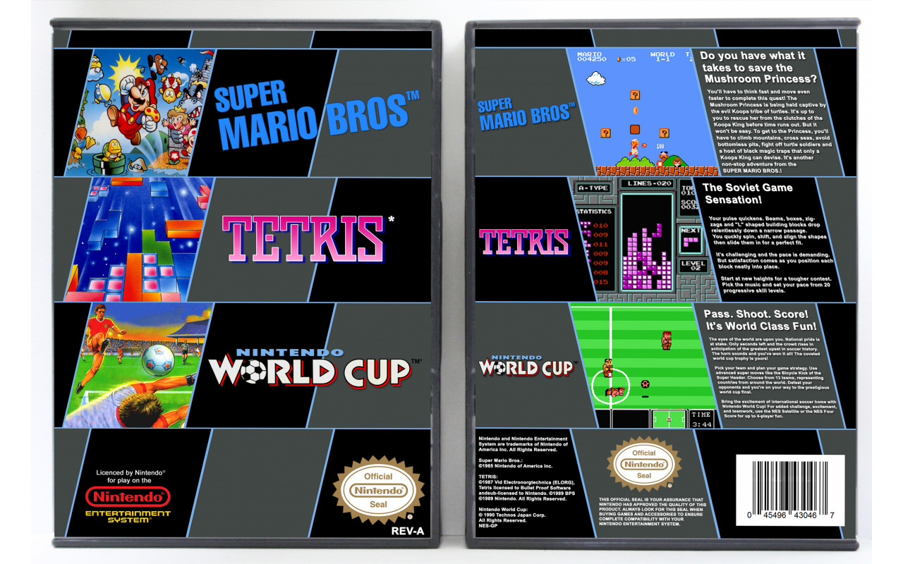 Gaming Relics - Nintendo NES - Super Mario Bros. / Tetris / Nintendo ...