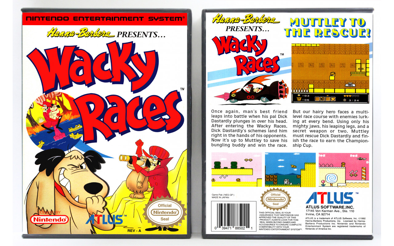 Gaming Relics - Nintendo NES - Wacky Races, Hanna-Barbera Presents