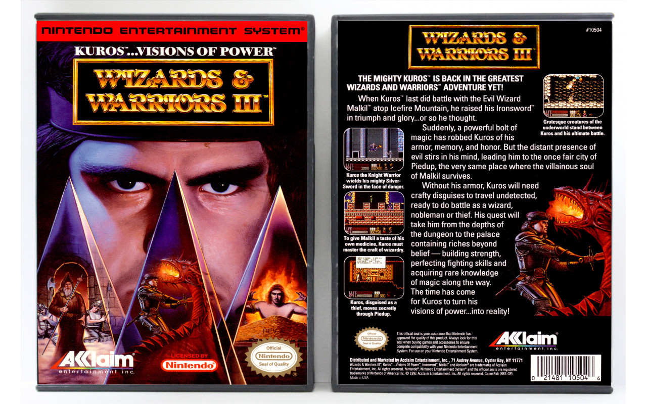 Gaming Relics - Nintendo NES - Wizards & Warriors III: Kuros Visions of ...