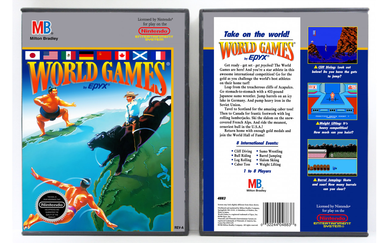 Gaming Relics - Nintendo NES - World Games by Epyx