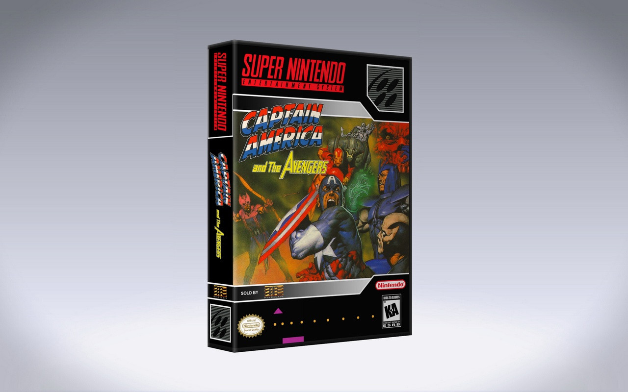 Gaming Relics - Super Nintendo - Vertical Style - Captain America and ...