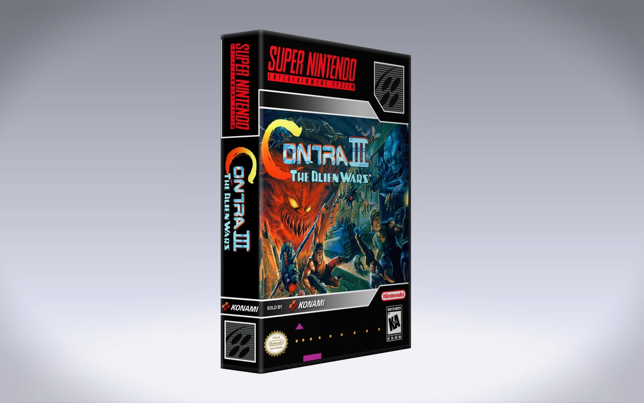 Gaming Relics - Super Nintendo - Vertical Style - Contra III: The Alien ...
