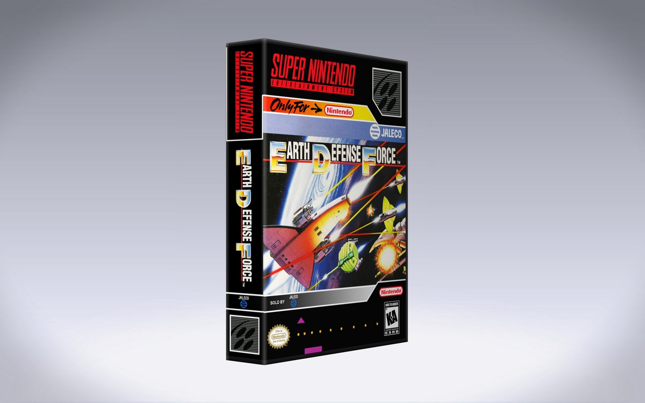 Gaming Relics - Super Nintendo - Vertical Style - Earth Defense Force