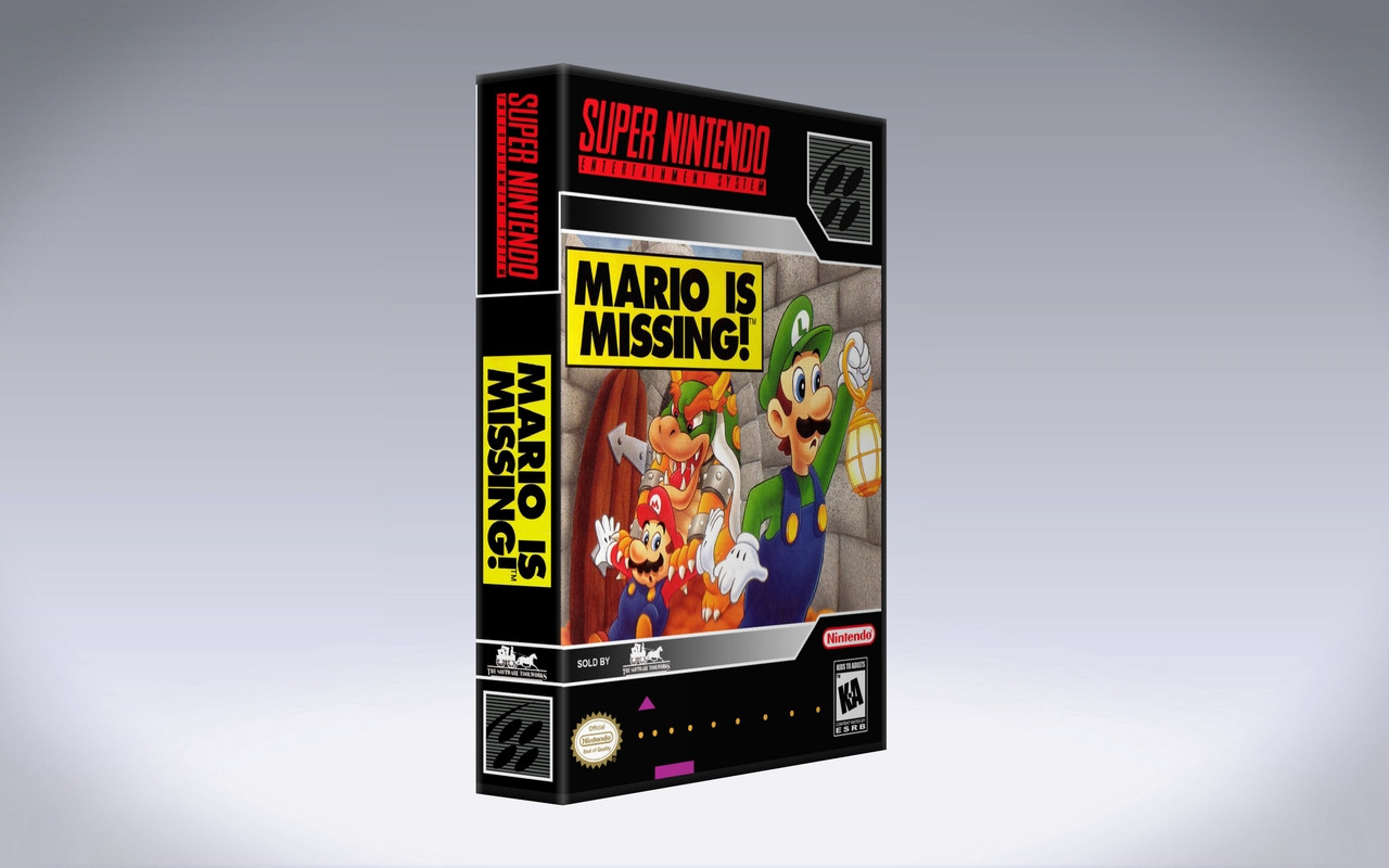 Gaming Relics - Super Nintendo - Vertical Style - Mario is Missing!