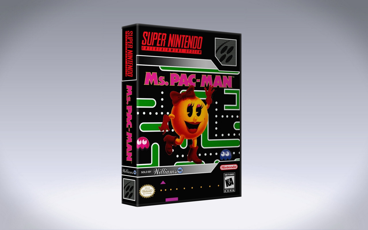 Gaming Relics - Super Nintendo - Vertical Style - Ms. Pac-Man
