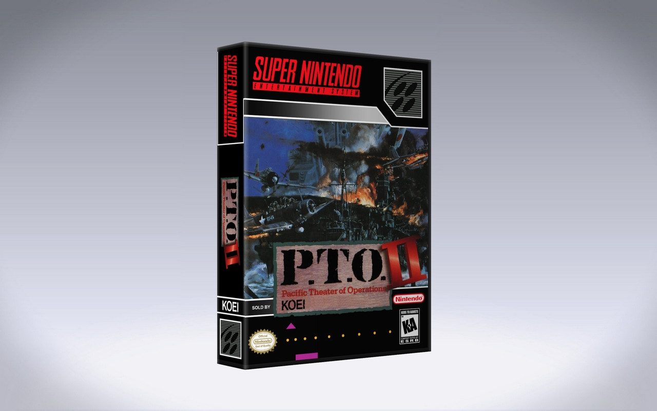 Gaming Relics - Super Nintendo - Vertical Style - P.T.O. II: Pacific ...