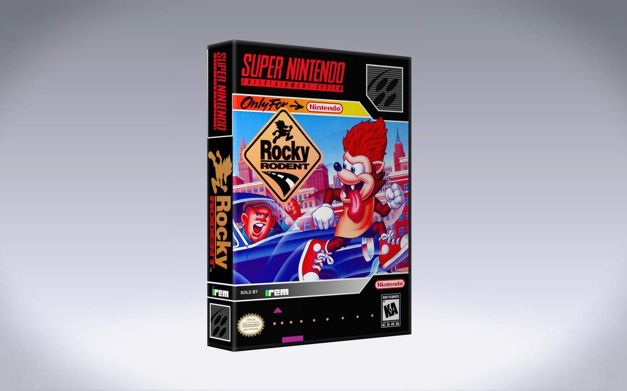 Gaming Relics - Super Nintendo - Vertical Style - Rocky Rodent