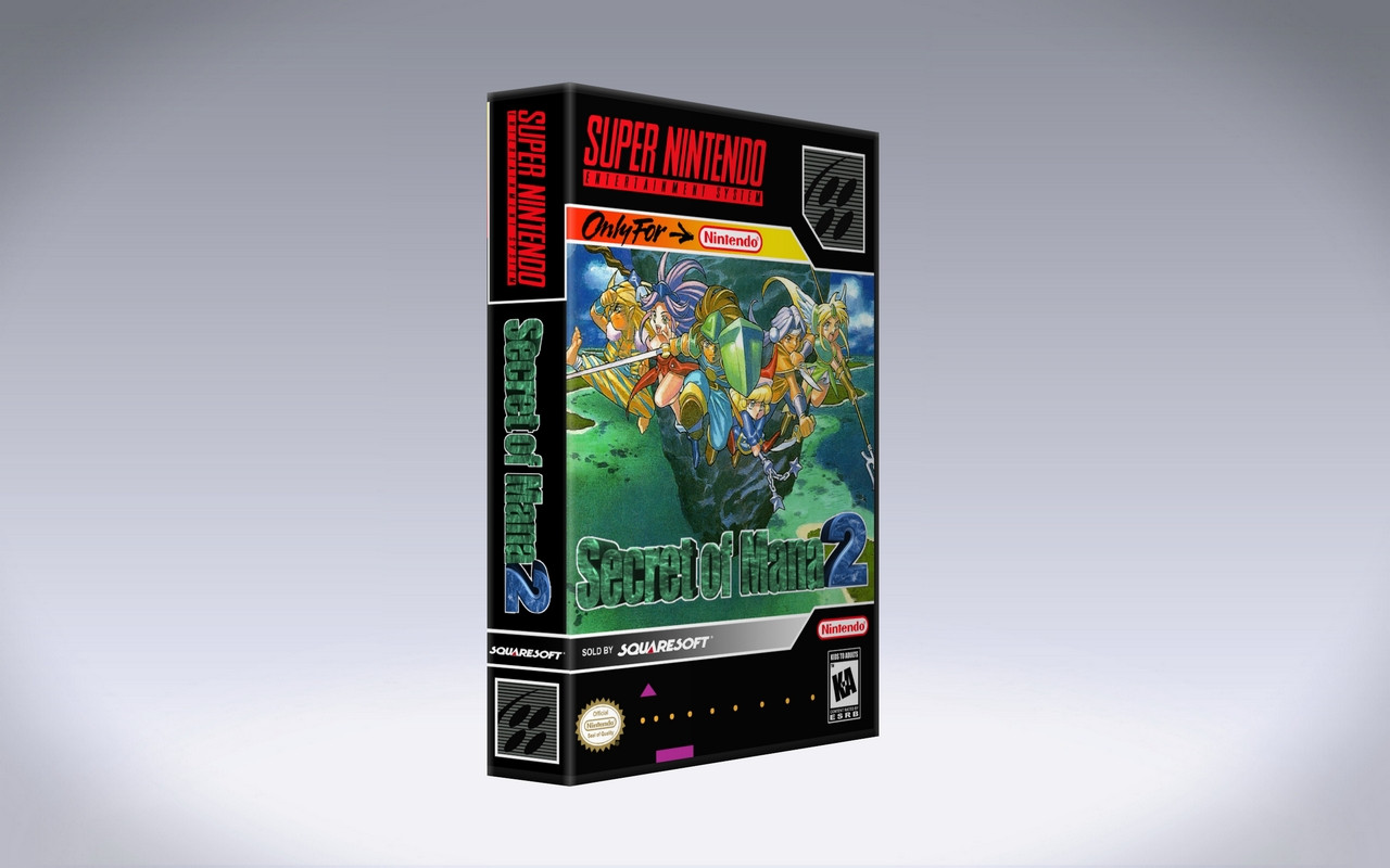 Gaming Relics - Super Nintendo - Vertical Style - Secret of Mana 2