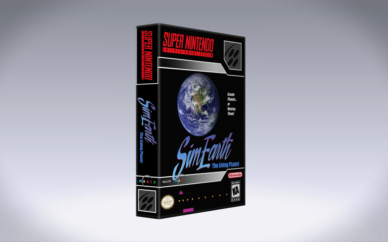 Gaming Relics - Super Nintendo - Vertical Style - Sim Earth: The Living ...