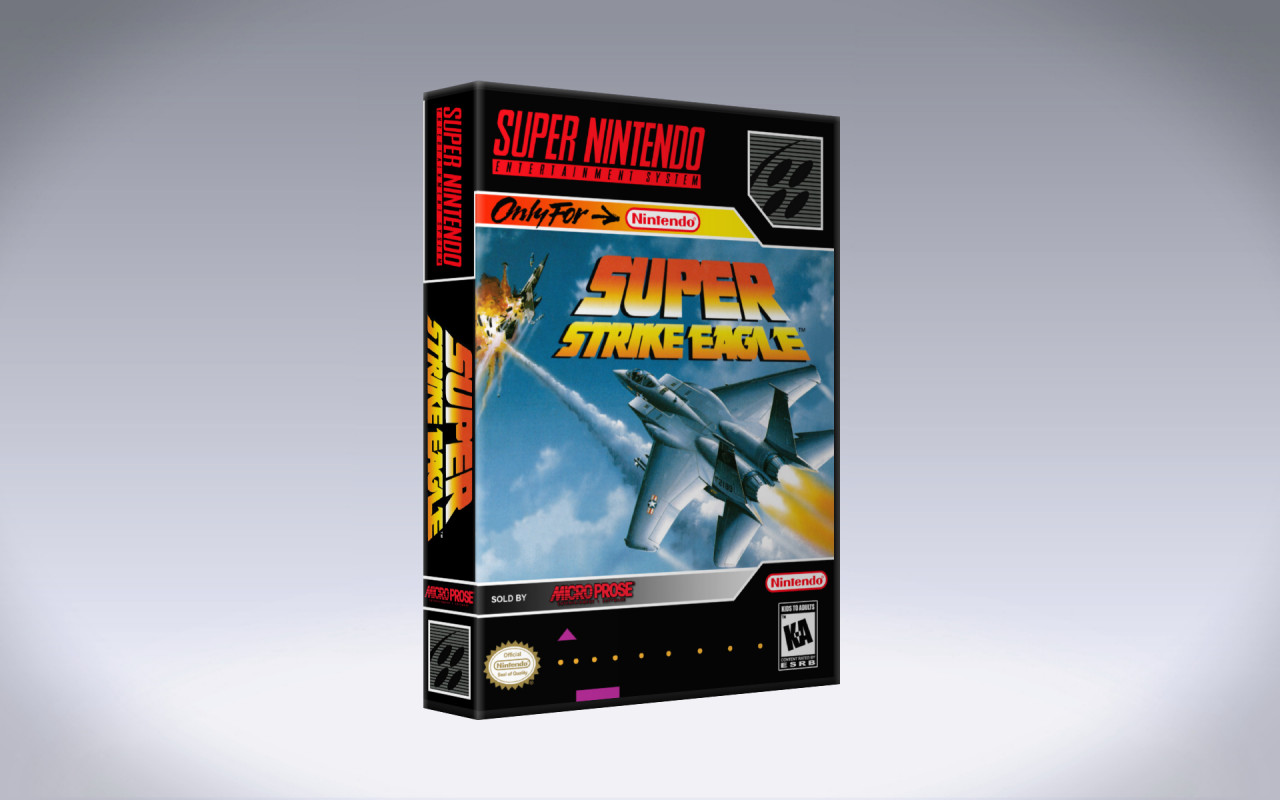 Gaming Relics - Super Nintendo - Vertical Style - Super Strike Eagle