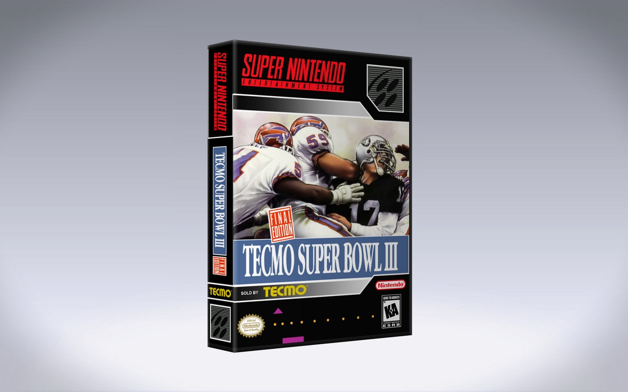 Gaming Relics - Super Nintendo - Vertical Style - Tecmo Super Bowl III ...