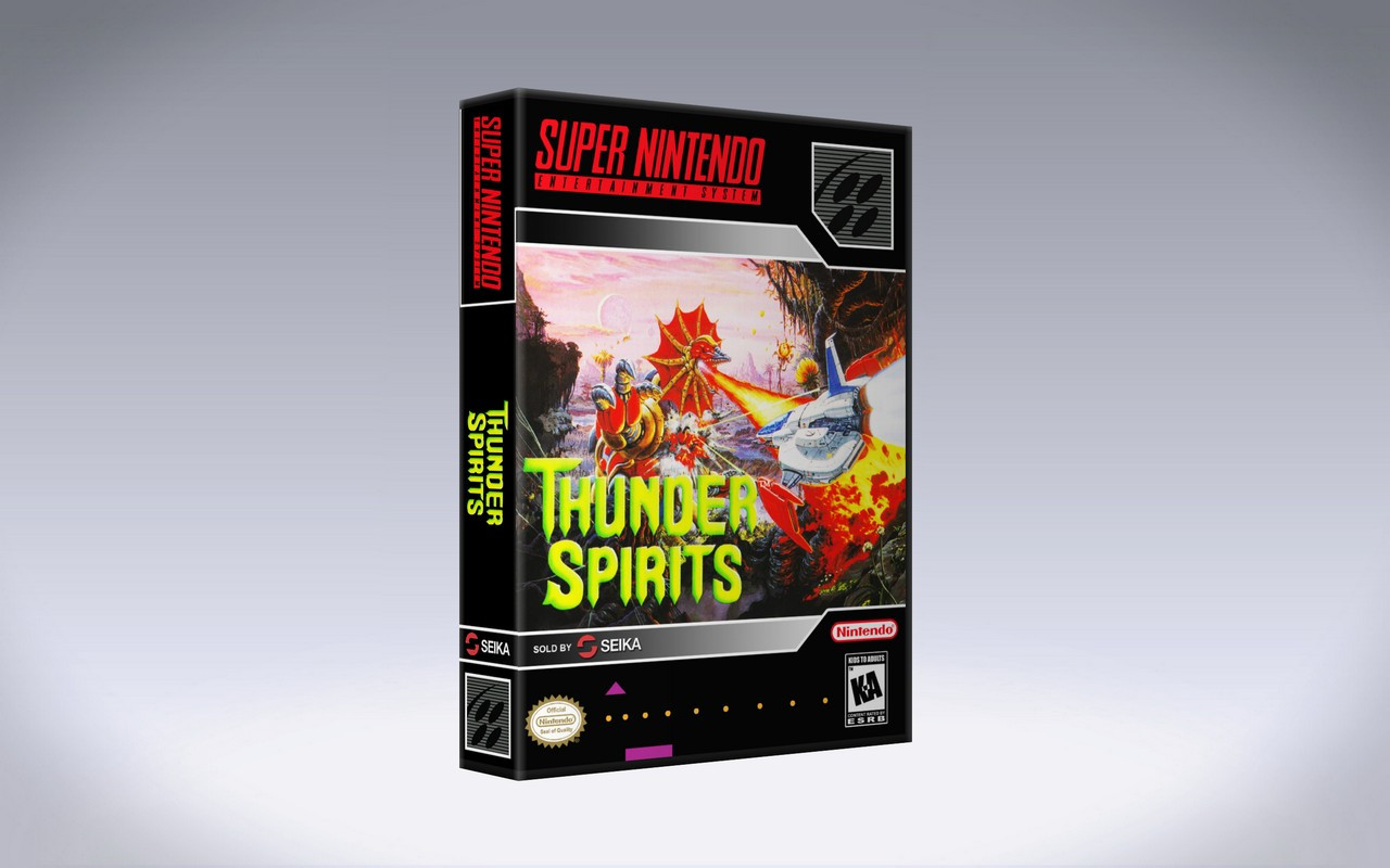 Gaming Relics - Super Nintendo - Vertical Style - Thunder Spirits
