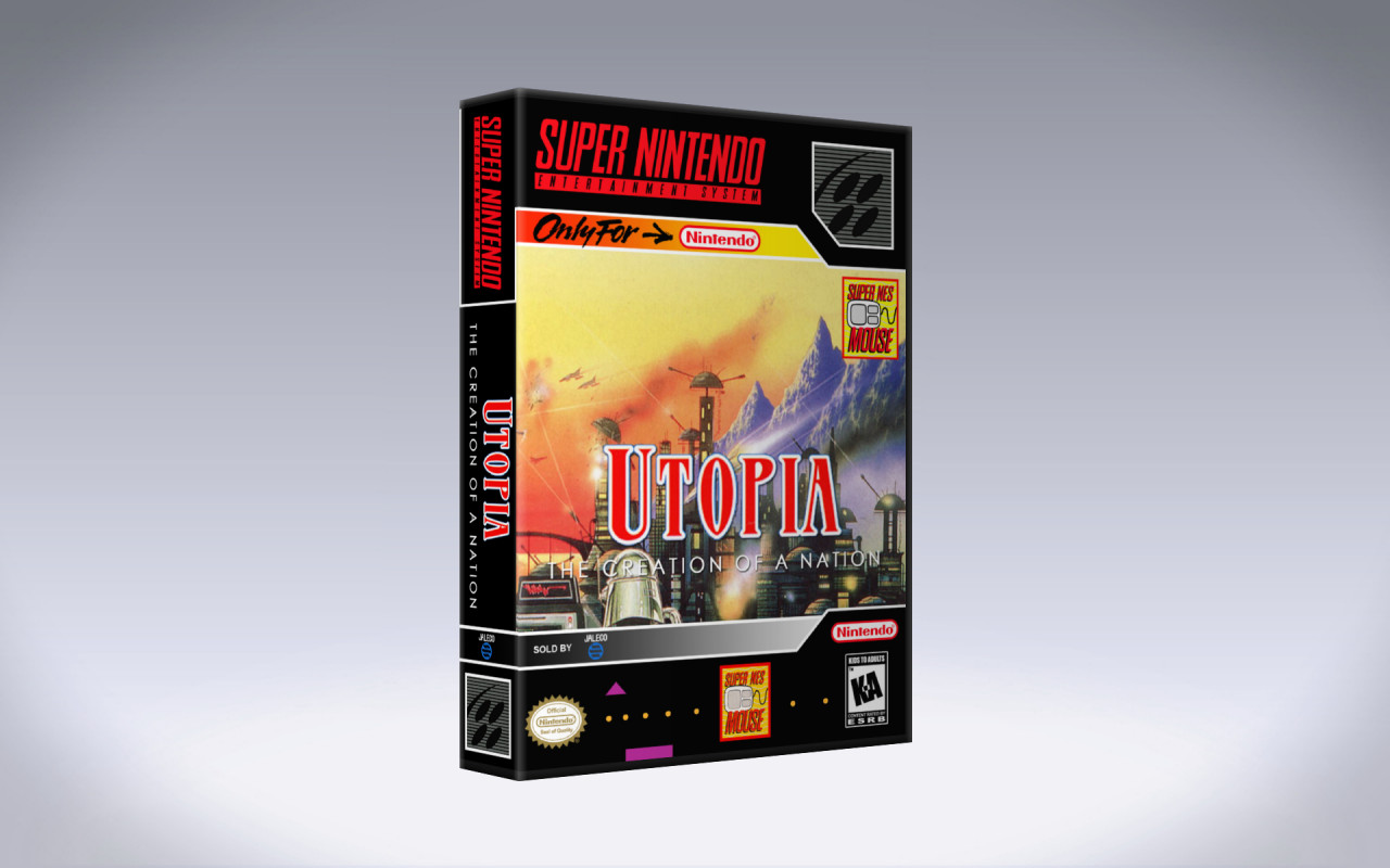 Gaming Relics - Super Nintendo - Vertical Style - Utopia: The Creation ...
