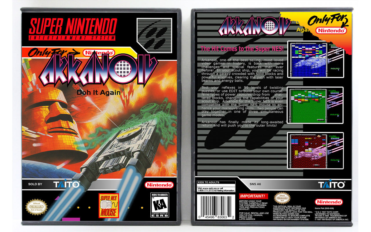 Gaming Relics - Super Nintendo - Arkanoid: Doh It Again