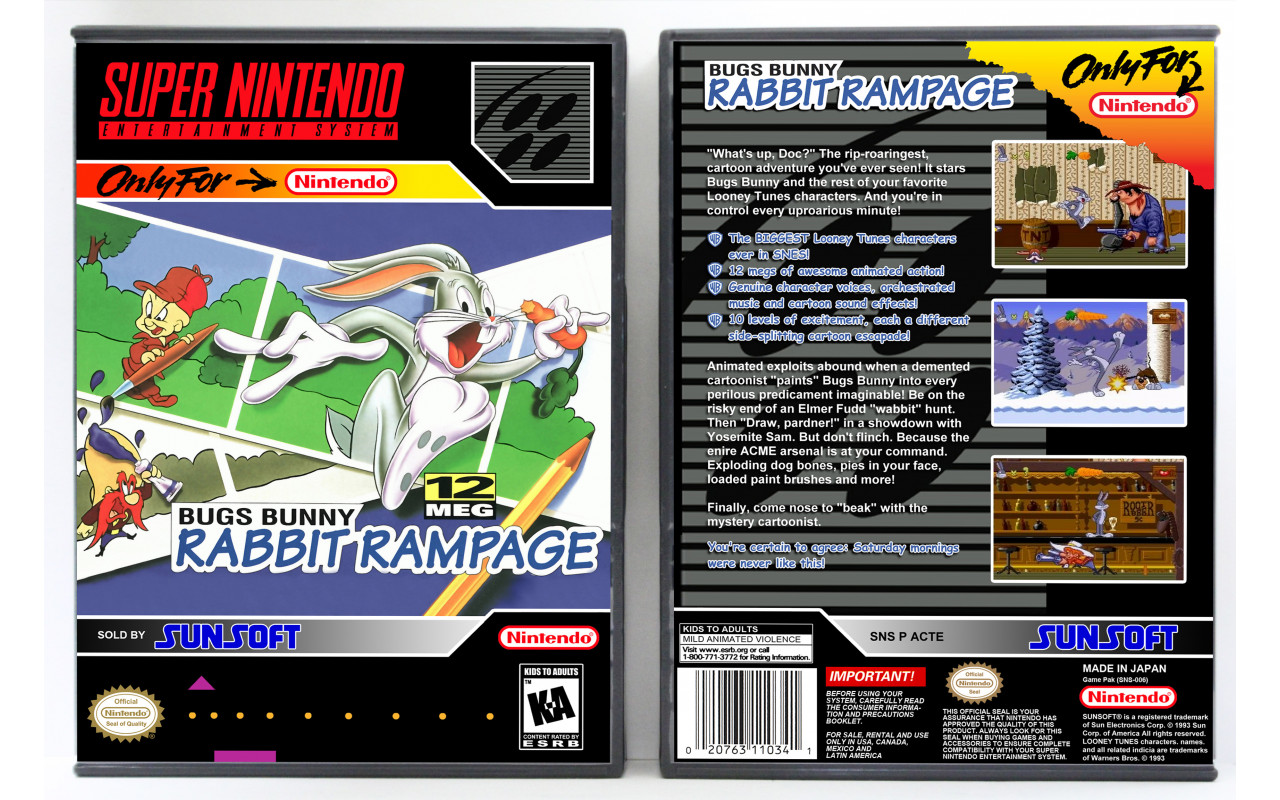 Gaming Relics - Super Nintendo - Bugs Bunny Rabbit Rampage