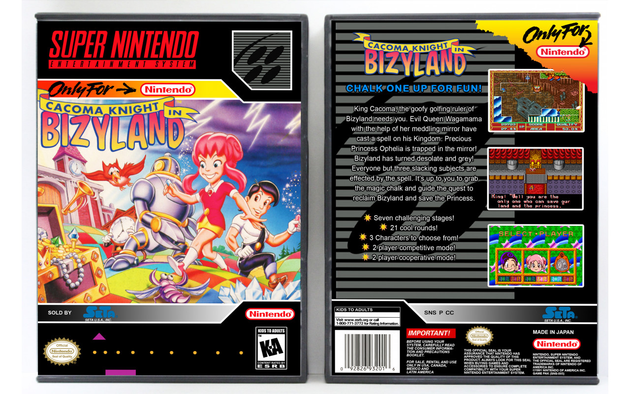 Gaming Relics - Super Nintendo - Vertical Style - Cacoma Knight in Bizyland