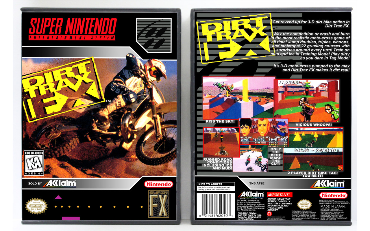 Gaming Relics - Super Nintendo - Dirt Trax FX