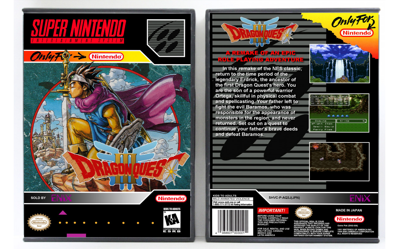 Gaming Relics - Super Nintendo - Dragon Quest III (English v1)