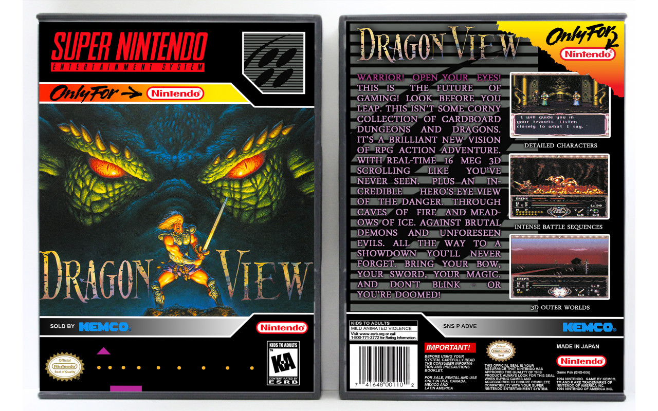 Gaming Relics - Super Nintendo - Vertical Style - Dragon View