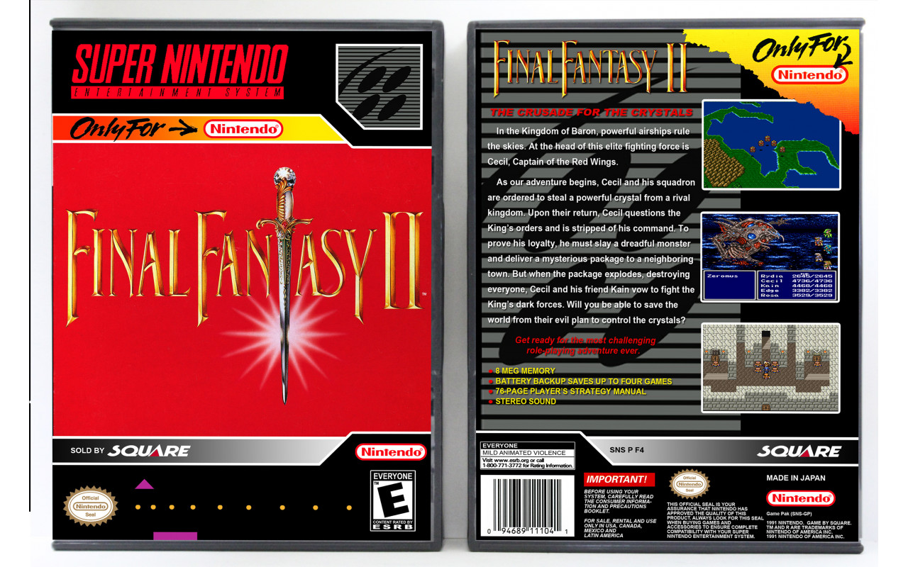 Gaming Relics - Super Nintendo - Final Fantasy II